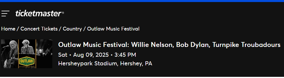 Hershey’s Outlaw Music Festival 2025 – Must-See Live Show!